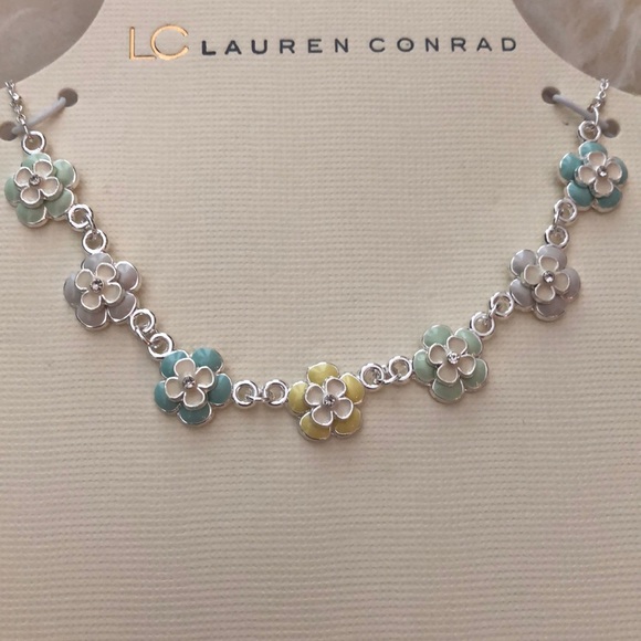 LC Lauren Conrad | Jewelry | Lc Lauren Conrad Enamel Flower Necklace ...